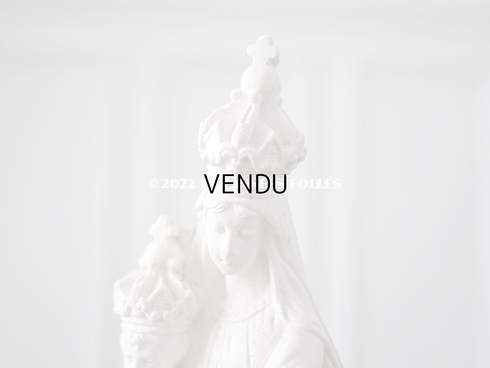 1900年代 アンティーク 聖母マリア＆幼いキリストの石膏像 : LES ANNEES FOLLES